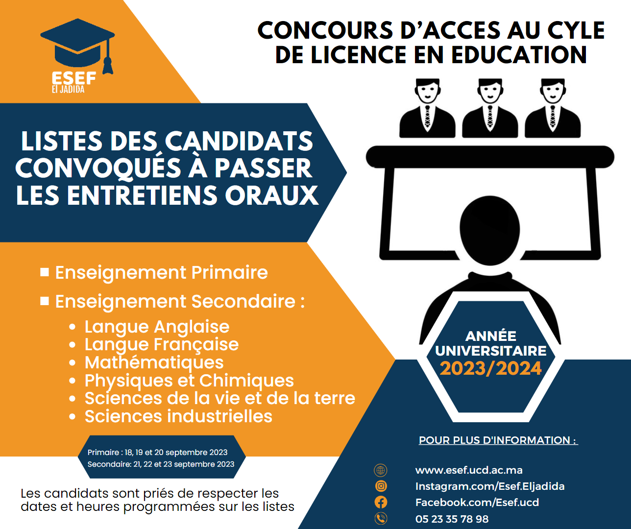 ESEF EL JADIDA – Ecole Supérieure d'Education et de Formation EL Jadida ...